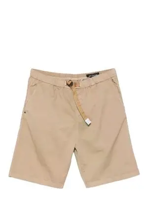 WHITE SAND Belted Pleated Shorts - Neutrals
