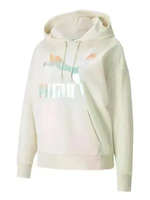 PUMA Classics Logo-print Hoodie - Neutrals