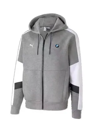 PUMA X Bmw Motorsport Full-zip Hoodie - Grey