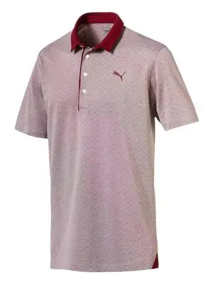 PUMA Diamond-jacquard Polo Shirt - Red