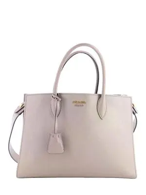 Prada Saffiano Leather Large Tote Bag - Grey