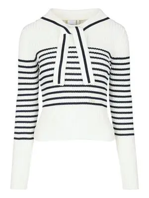 Dior Sailor Collar Striped Knit Sweater - No