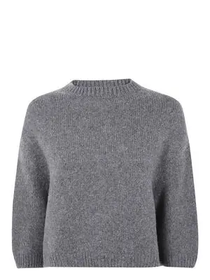 Khaite Long-sleeved Knitted Sweater - Stone Color