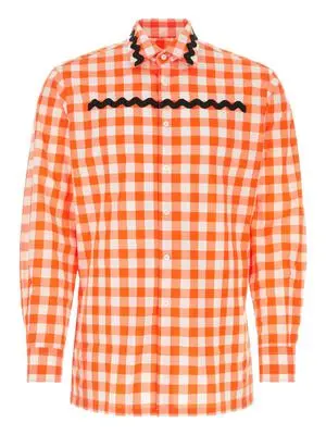 Prada Embroidered Poplin Shirt - Multicolor