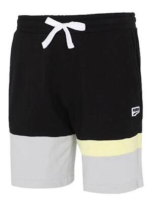 PUMA Basic Shorts - Black/grey/yellow