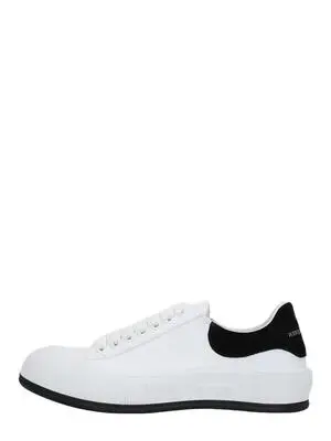 Alexander McQueen Deck Skate Plimsoll Lace Up - White/black