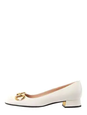 Gucci Ballet Flats With Horsebit Detail - White