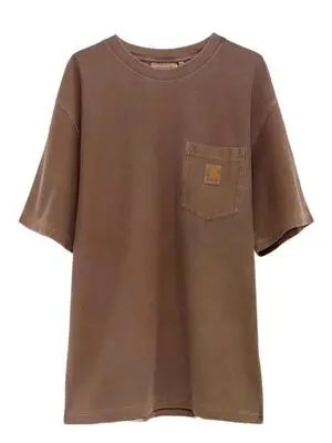 Carhartt Work In Progress Logo-patch Pocket T-shirt - Brown