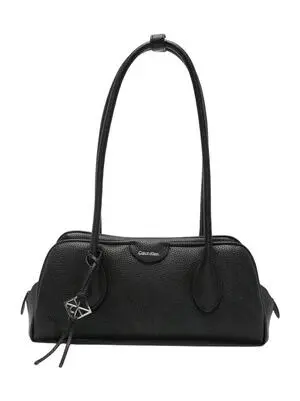 Calvin Klein Print Pebbled Tote Bag - Black