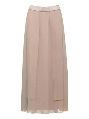 Peserico Layered Midi Skirt - Neutrals