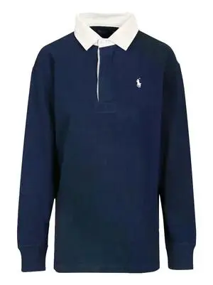 Polo Ralph Lauren Embroidered Cotton Sweater - Blue