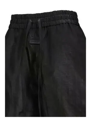 Fear Of God Logo Patch Drawstring Track Shorts - Black