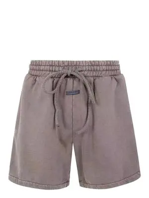 Fear Of God Logo-patch Track Shorts - Brown