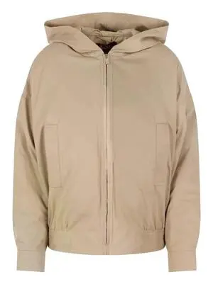 Max Mara Hooded Zip-up Jacket - Neutrals