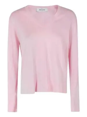 GRAN SASSO V-neck Long-sleeve Sweater - Pink