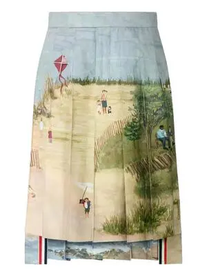 Thom Browne Nantucket Pleated Skirt - Blue