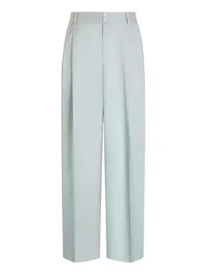 Dolce & Gabbana Shantung Viscose Trousers - Blue