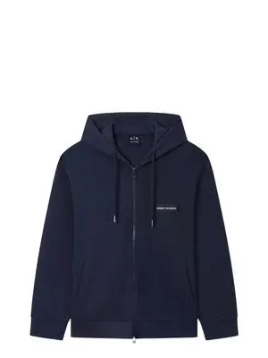 Armani Exchange Zip-up Hoodie - Blue