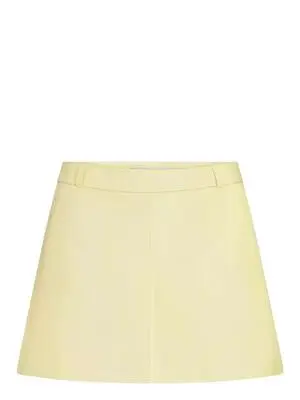 FRAME Leather Mini Skirt - Yellow