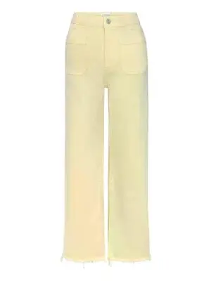 FRAME Anchor Frayed Hem Pants - Yellow