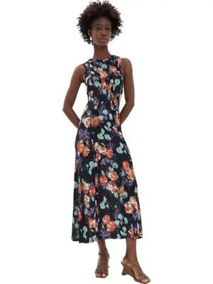 Ulla Johnson Isabelle Jersey Floral Print Maxi Dress - Nocturne