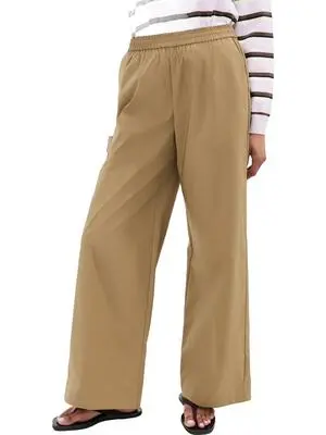LE BOP Arden Wide Leg Pants - Hazelnut