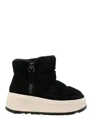 Ash Quilted Platform Boots - Black