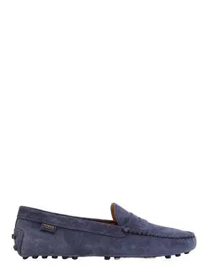 TOD'S Gommino Suede Loafers - Navy