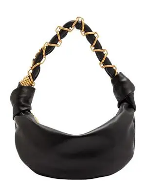 Saint Laurent Leather Hobo Bag - Black