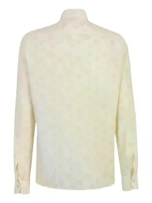 VINCENZO DI RUGGIERO Floral-jacquard Long-sleeve Shirt - Neutrals