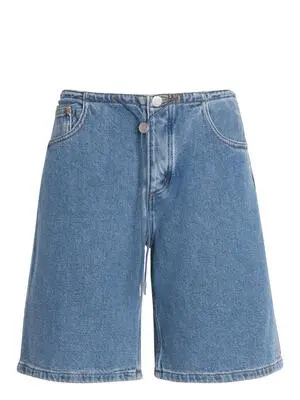 Still Here Cool Denim Shorts - Blue