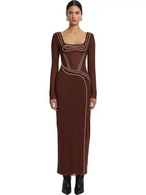Significant Other Long Sleeve Maxi Dress - Oak