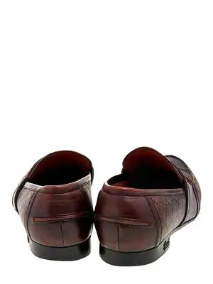 Gucci Hilary Diamante-embossed Penny Loafers - Brown