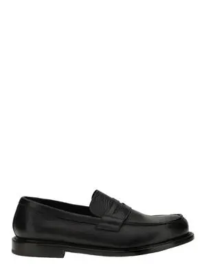 Premiata Grainy Leather Penny Loafers - Black