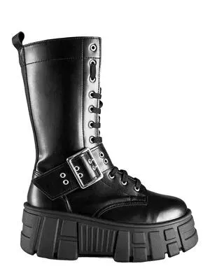 ALTERCORE Maeve Buckle-detail Boots - Black