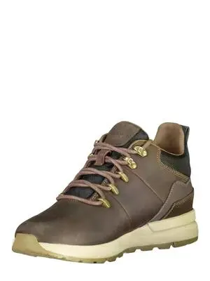 LUMBERJACK Lace-up Panelled Ankle Boots - Brown