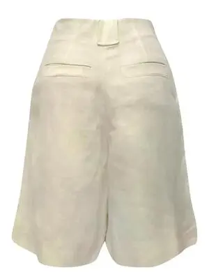 Loro Piana Pleated Satin-weave Shorts - Neutrals