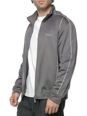 Armani Exchange Piped-trim Zip-up Jacket - Grey