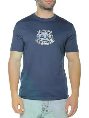 Armani Exchange Logo-print T-shirt - Blue