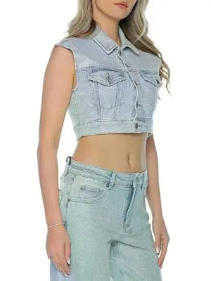 KSUBI Ksubi High Rollers Rhinestone Embellished Vest