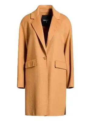 Patrizia Pepe Wool And Polyamide Coat - Camel