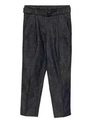 Brunello Cucinelli Belted Tailored Jeans - Blue