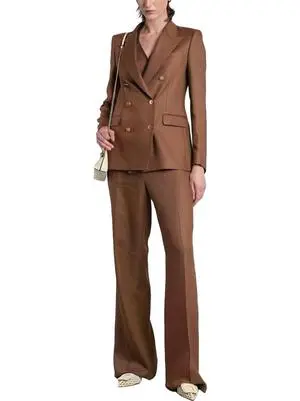 Tagliatore Double-breasted Peaked-lapel Suit - Brown