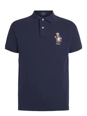 Polo Ralph Lauren Cotton Polo Bear Polo Shirt - Navy
