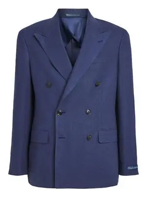 Polo Ralph Lauren Linen Double-breasted Blazer - Blue