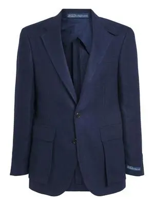 Polo Ralph Lauren Wool Herringbone Rl67 Blazer - Navy