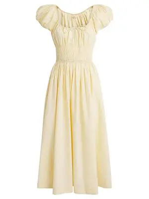DÔEN Organic Cotton Quinn Midi Dress - Ivory