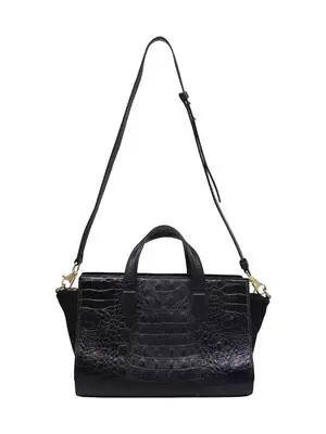 ALEXANDER WANG Pelican Croc-embossed Tote Bag - Black