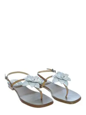 Michael Kors Jacie Floral-appliqué Flat Sandals - Brown
