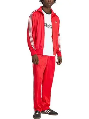 Adidas Firebird Side-stripe Track Pants - Red